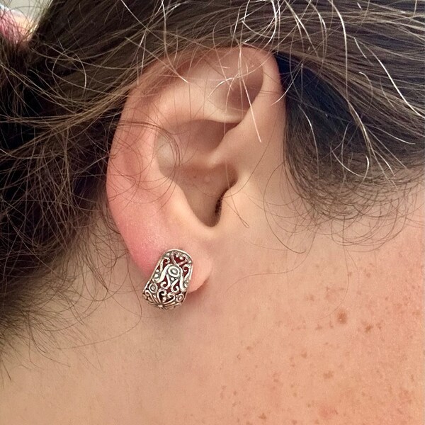 Handmade 925 Sterling Silver Red Ruby Cyborg Gothic Robot Biker Mens ...