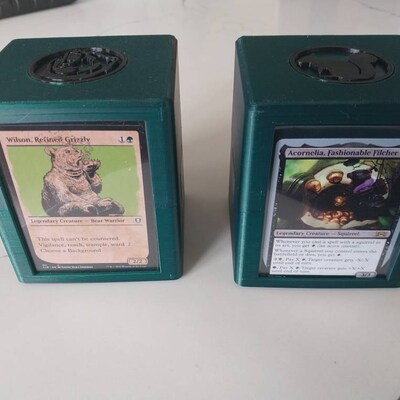 MTG Commander Sized Deck Box W Toploader Slot and Dice - Etsy