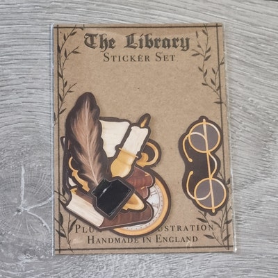 Library Sticker Set Dark Academia Stickers Bookish Sticker Vintage Book ...