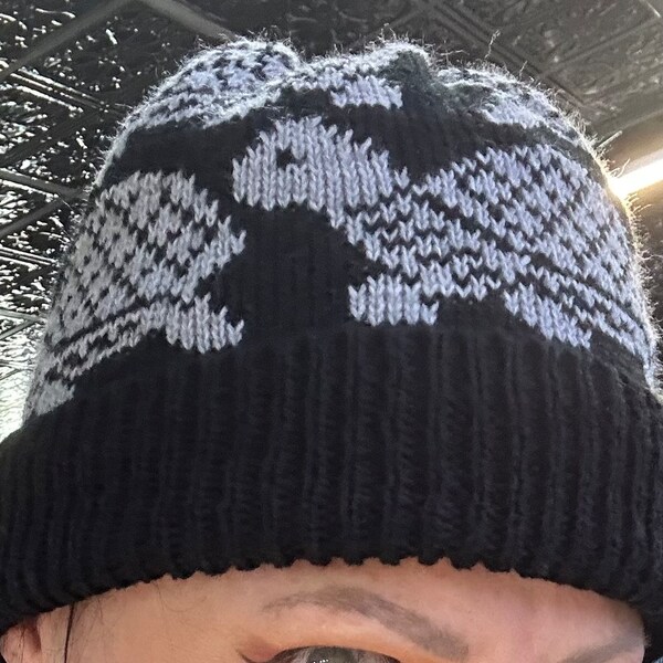 Black Gothic Crows Ravens Corvids on Beige Beanie Hat - With or Without ...