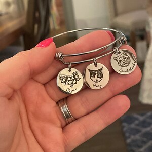 Personalized Pet Gifts Custom Pet Portrait Bracelet Women Pet - Etsy