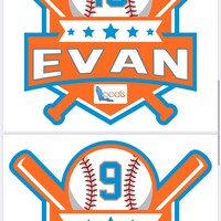 PRINTED Softball Door Sign or Locker Tag | Your Logo | Your Colors ...