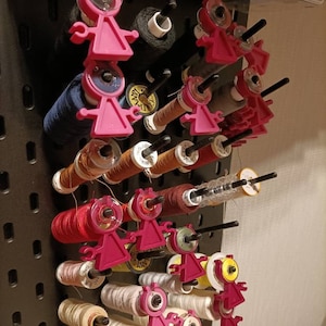 IKEA SKADIS Perforated Plate 10x Thread Spool Holder, Thread Holder for ...