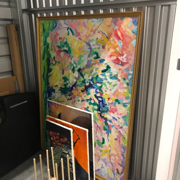 Art Storage Rack - Wooden Dowel - for Framed Art, Picture Frame, Canvas ...