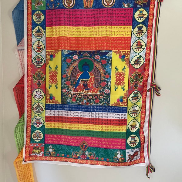 Huge Medicine Buddha Prayer Flag Banner |tibetan Prayer Flags | 27in X ...