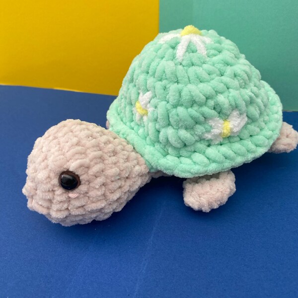 Daisy Purple Turtle No Sew Crochet Pattern, No Sew Amigurumi Crochet ...