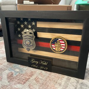 Thin Blue Line Shadow Box Display | Etsy