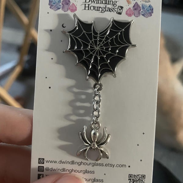 SPIDERWEB ENAMEL PIN, Spider Pin, Web Pin, Spider Web Pin, Horror Pin ...