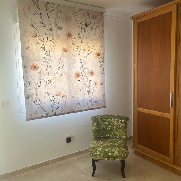Custom Roller Blinds for Kids Room, Floral and Bird Pattern Roller ...