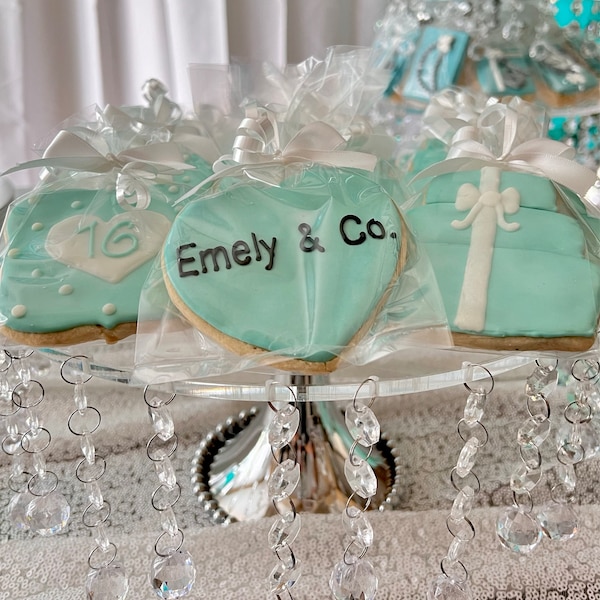 Tiffany Theme Decorated Cookies/breakfast at Tiffany Cookies - Etsy