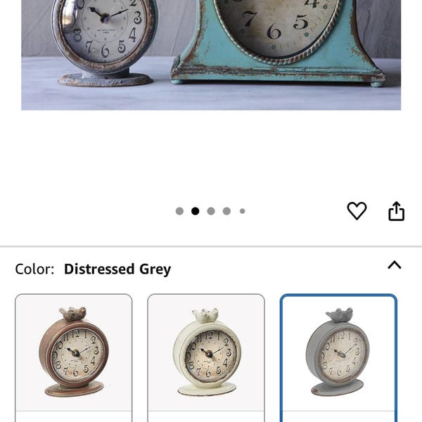 Antique Timeless Round Tabletop Clock - Etsy