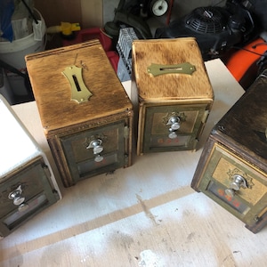 Scalloped Stamped Brass Coin Slot Cover Bank Money Box Jewelry Hole ...