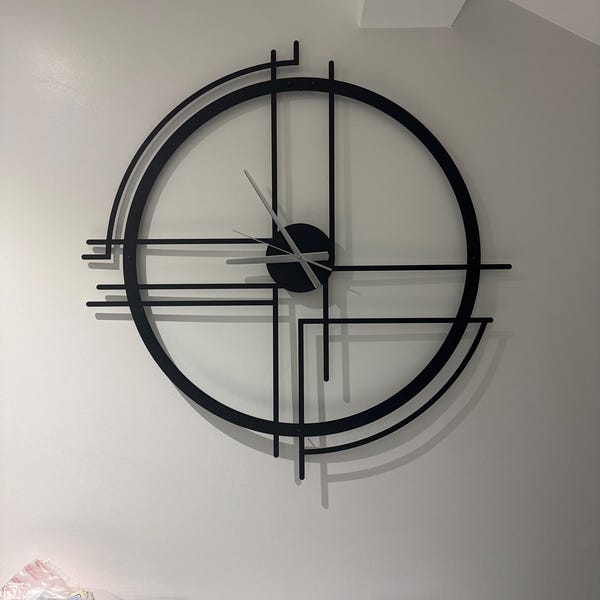 Unique Latin Numeral Compass Metal Wall Clock, Extra Large Modern ...