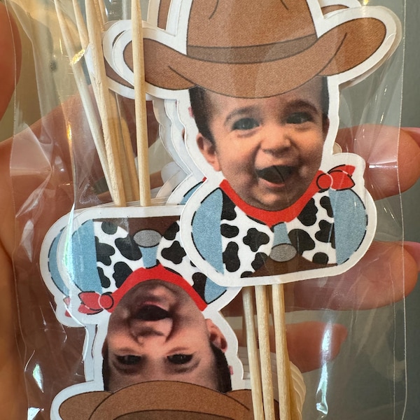 Cowboy Cupcake Toppers | Western Birthday Party Decorations | My First ...