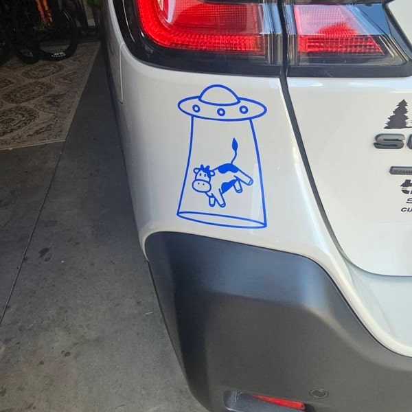 Moobaru Cow Car Decal | Permanent Vinyl Decal - Etsy