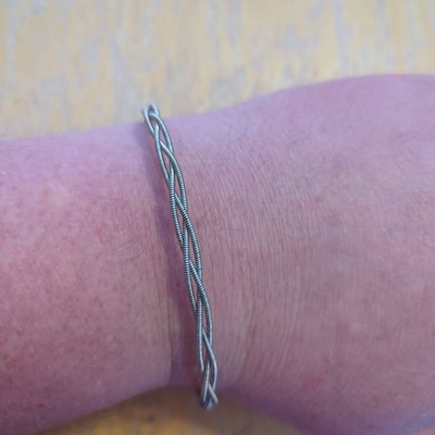 Piano String Cuff Bracelet, Unisex, Men's Bracelet, Piano Bracelet ...
