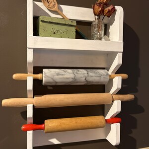 Farmhouse Primitive Rolling Pin Spice Rack / Choose Size and - Etsy
