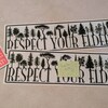 STICKERS ~ 5 Pack! "respect Your Elders" Bumper Stickers - Etsy Canada