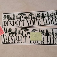 STICKERS ~ 5 Pack! "respect Your Elders" Bumper Stickers - Etsy Canada