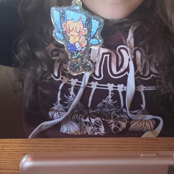 Vocaloid Static Miku 2.5" Holo Acrylic Keychain - Etsy