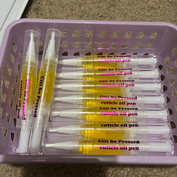 60 (1.75x0.66") Clear Foil Labels Personalized Cuticle Pen, Lash ...