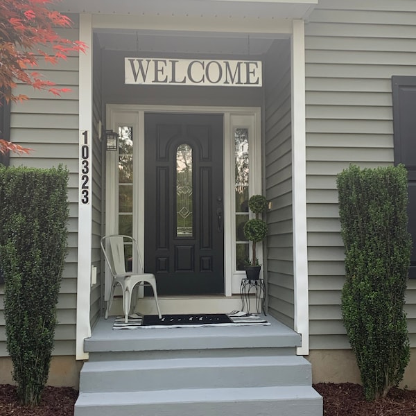 Welcome Sign Horizontal Wall Hanging Entryway Porch Sign Rustic ...