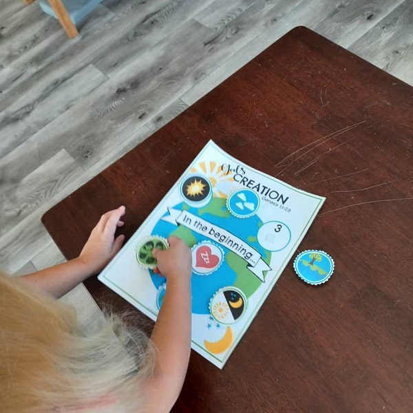 7 Days of Creation Printable, Christian Kids Matching Game, Genesis ...