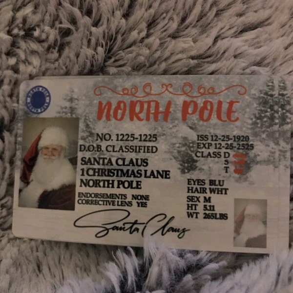 Santa ID / Santa Travel Card / Christmas Surprise for Kids - Etsy