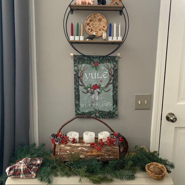 Festive Yule Garden Flag, Winter Solstice Flag - Etsy