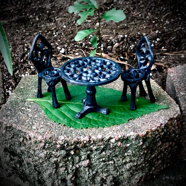 Mini Bistro Set Fairy Garden Miniature - Etsy