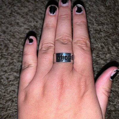 Ghoul Ring, Horror, Goth, Metalhead, Aluminum Cuff Ring - Etsy