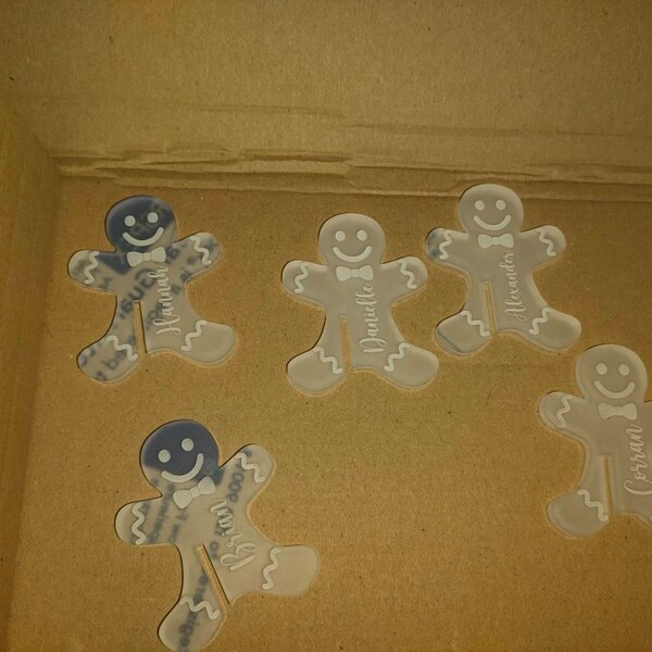 Christmas Place Settings Favour Christmas Table Decorations Gingerbread ...