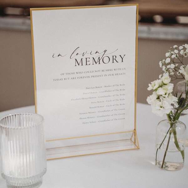 In Loving Memory Sign, Printable Memorial Sign, This Candle Burns in ...