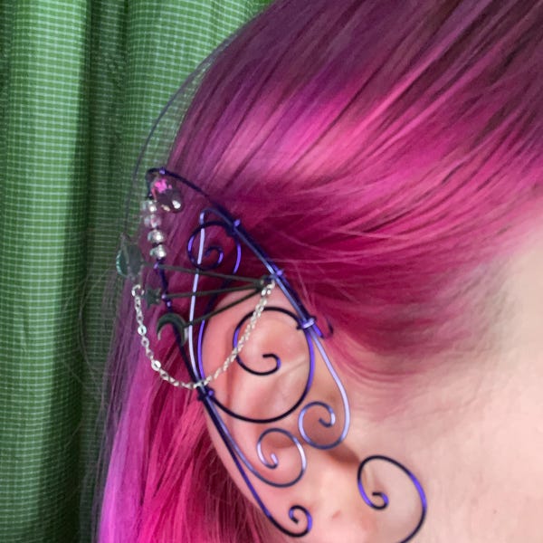 Wings Gold and Silver COLOR Elf Ear Cuff, Cosplay, Ear Cuff, Clip on ...