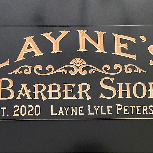 Barber Shop Sign Barber Gifts Custom Business Sign Personalized Man ...