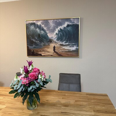 Moses Print Art, Moses Parting the Red Sea DIGITAL DOWNLOAD Moses Bible ...