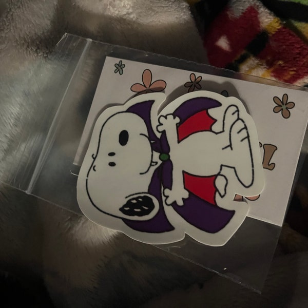 Snoopy Vampire Sticker - Etsy