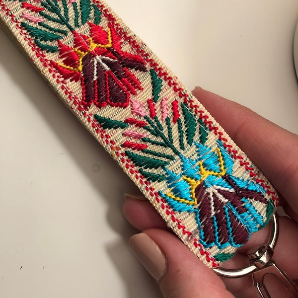 Fabric Wristlet Keychain, Key Chain for Woman, Wristlet Strap for Key ...