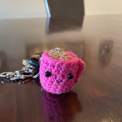 Marshmallow Keychain Crochet Kawaii Plush Marshmallow Bag - Etsy