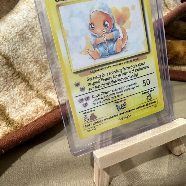 Pokemon Pregnancy Card - Pikachu and Charmander Design - Custom Pokemon ...