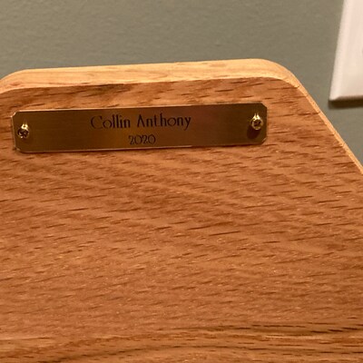 Engraved Solid Brass Plate Picture Frame Art Label Name Tag 3 X 1/2 ...