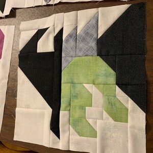 PDF Pattern Wicked Witch Quilt Block Pattern, Halloween Quilt Block ...