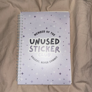 Unused Sticker Club Reusable Sticker Book for Sticker Collector, 6x8 ...