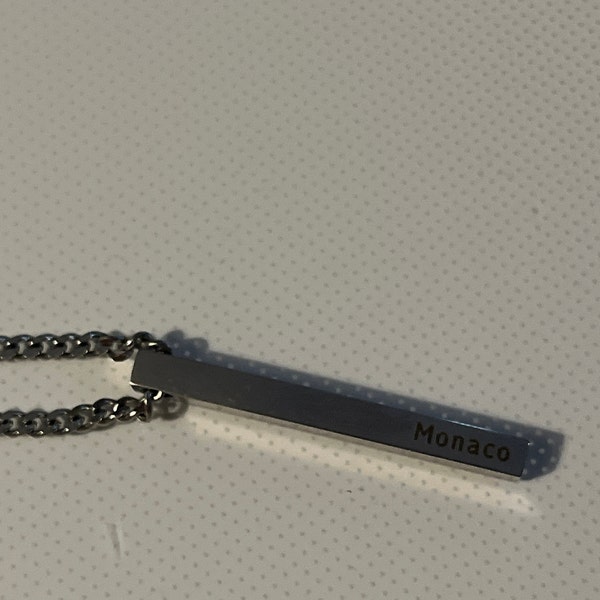 F1 Monaco Necklace With Coordinates | the Racetro | Engraved - Etsy