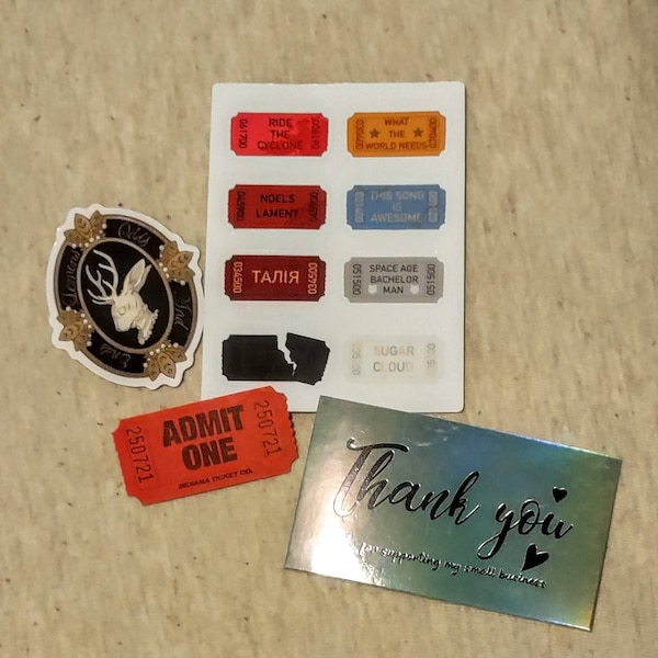 RTC Ticket Sticker Sheet - Etsy