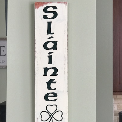 Slainte Wooden Sign Slàinte Irish Gaelic Cheers Health - Etsy