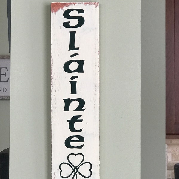 Slainte Wooden Sign | Slàinte Irish Gaelic Cheers Health - Etsy