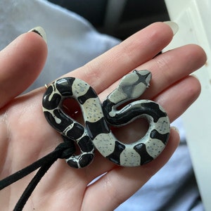 Ball Python Snake Pendant/sculpture for Necklace/key Ring, Perfect for ...