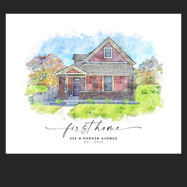 Custom House Portrait | Personalized Concept Sketch From Photo | New ...