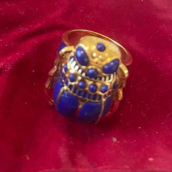 14k Gold Gemstone Scarab Ring, 14K Gold Designer Labradorite Scarab ...